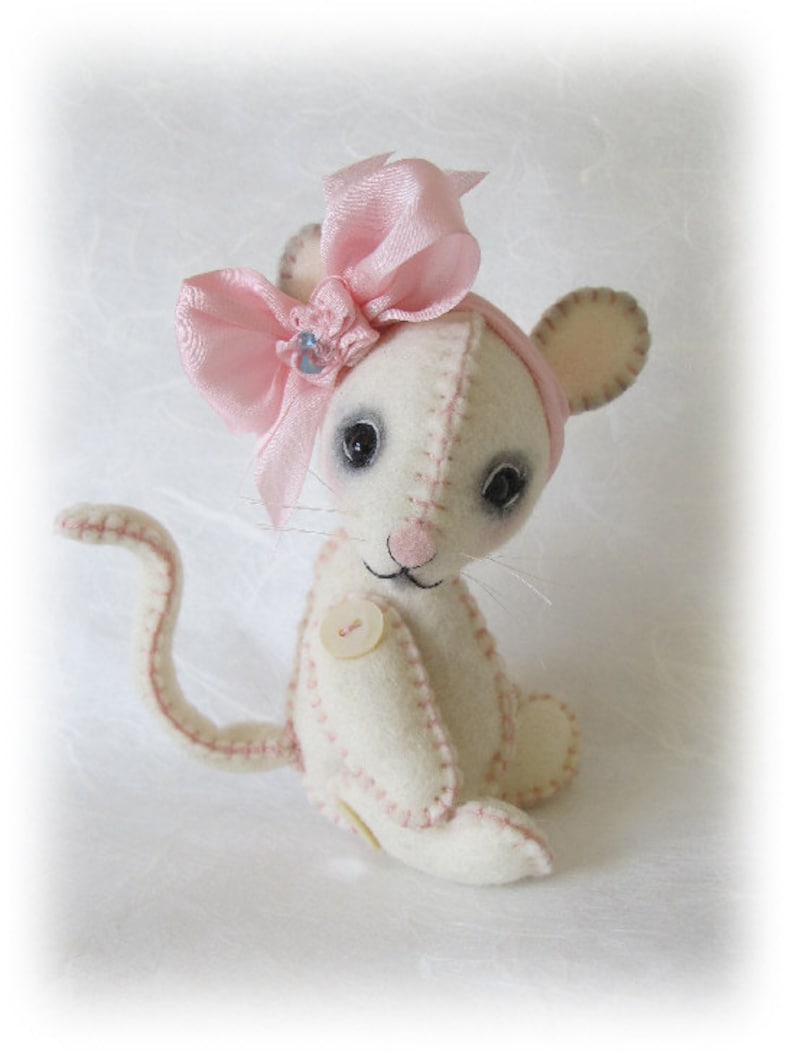 PDF E Pattern to Make 5" Wool Felt Mouse "lala" by Booh Bears - Perfect ...