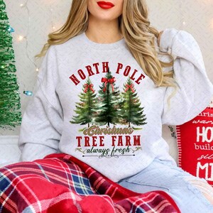 Retro North Pole Tree Farm Png, Christmas Tree Farm Fresh Png Design ...
