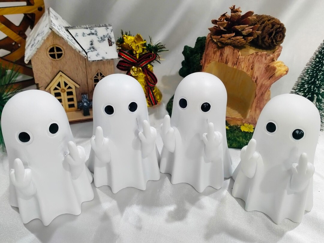 Middle Finger Ghost Statue-funny and Cute Ghosts-halloween Gift Ideas ...