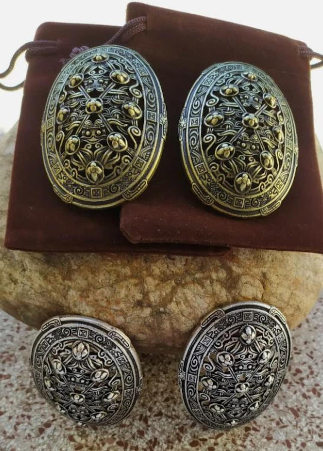 Broche Fibule Viking en Alliage de Zinc Très Belle Finition Fait Main ...