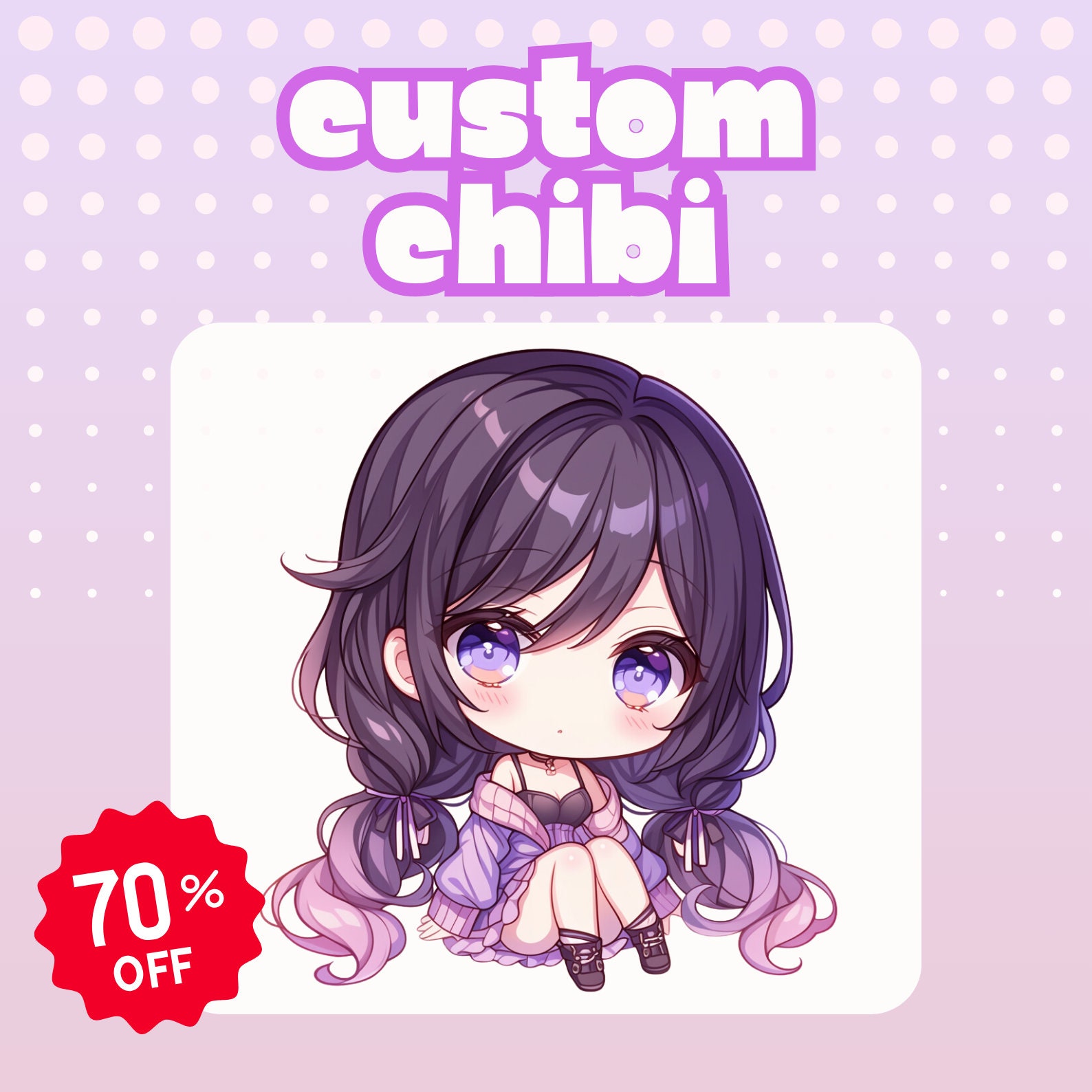 Custom Chibi Chibi Pfp Cute Chibi Commission Chibi Illustration Chibi ...