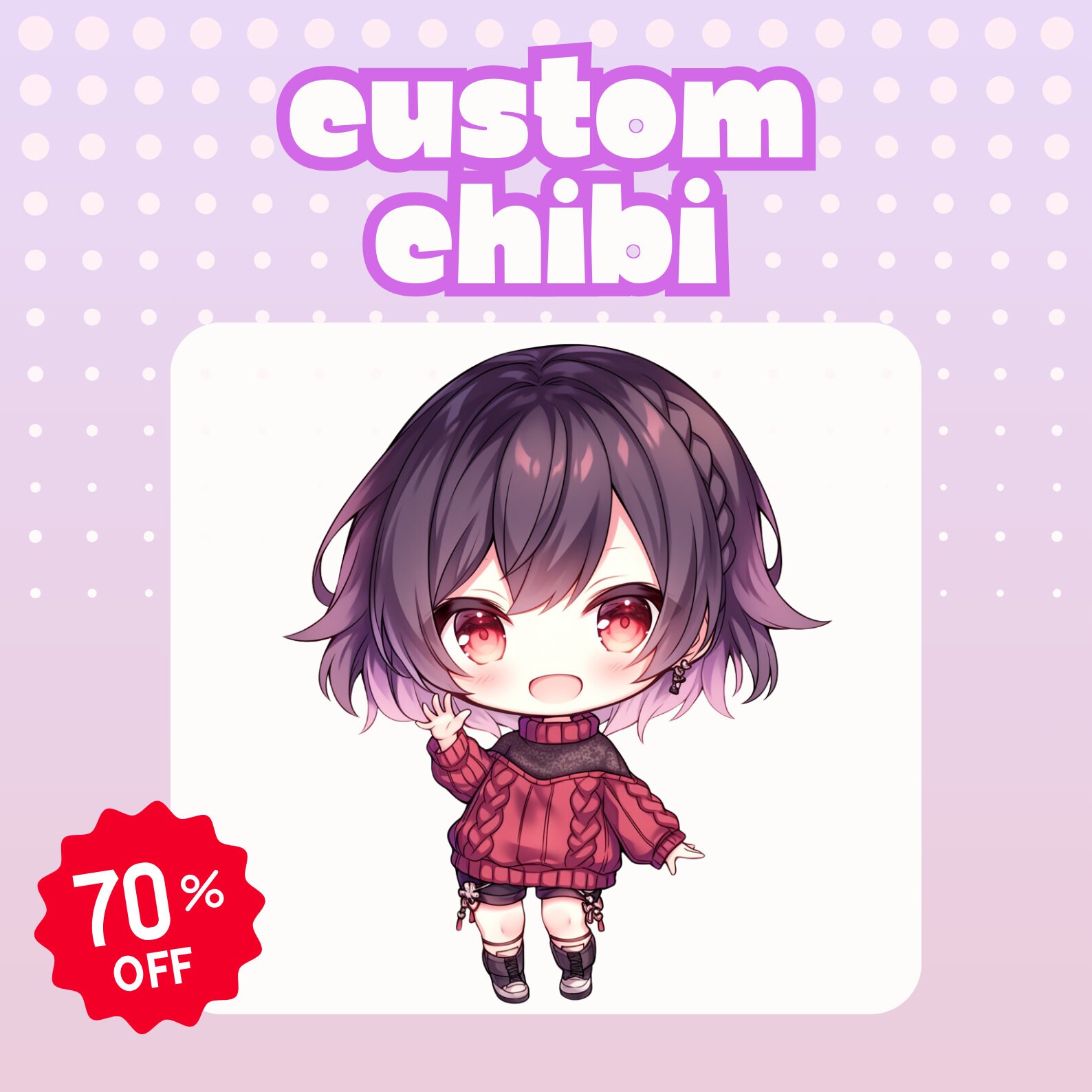 Custom Chibi Chibi Pfp Cute Chibi Commission Chibi Illustration Chibi ...
