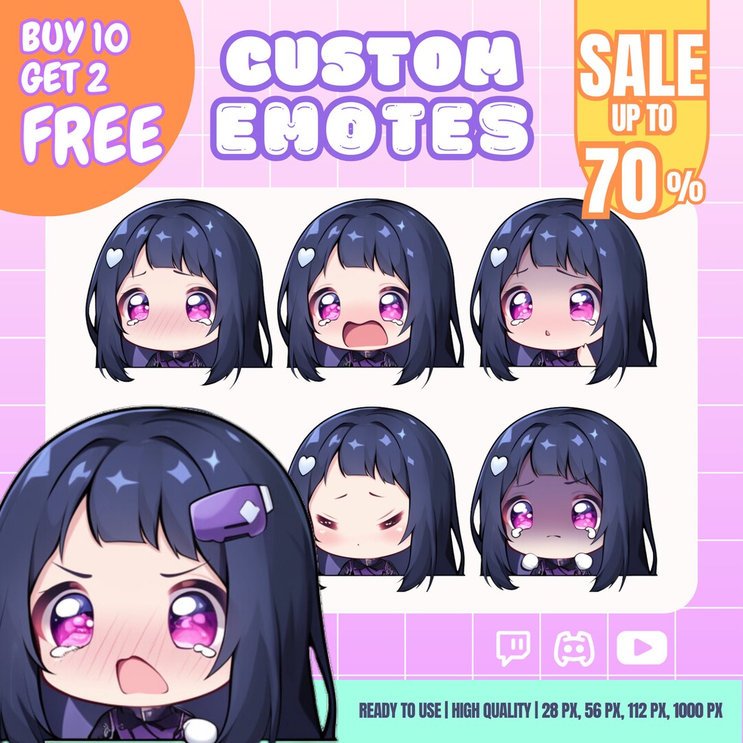Custom Twitch Emotes Emotes YCH Animal Emotes Sticker Emote Twitch ...