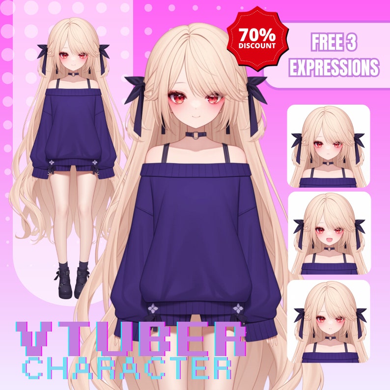 Custom Vtuber Live2d Model Commission virtual Youtuber Model Vtuber ...