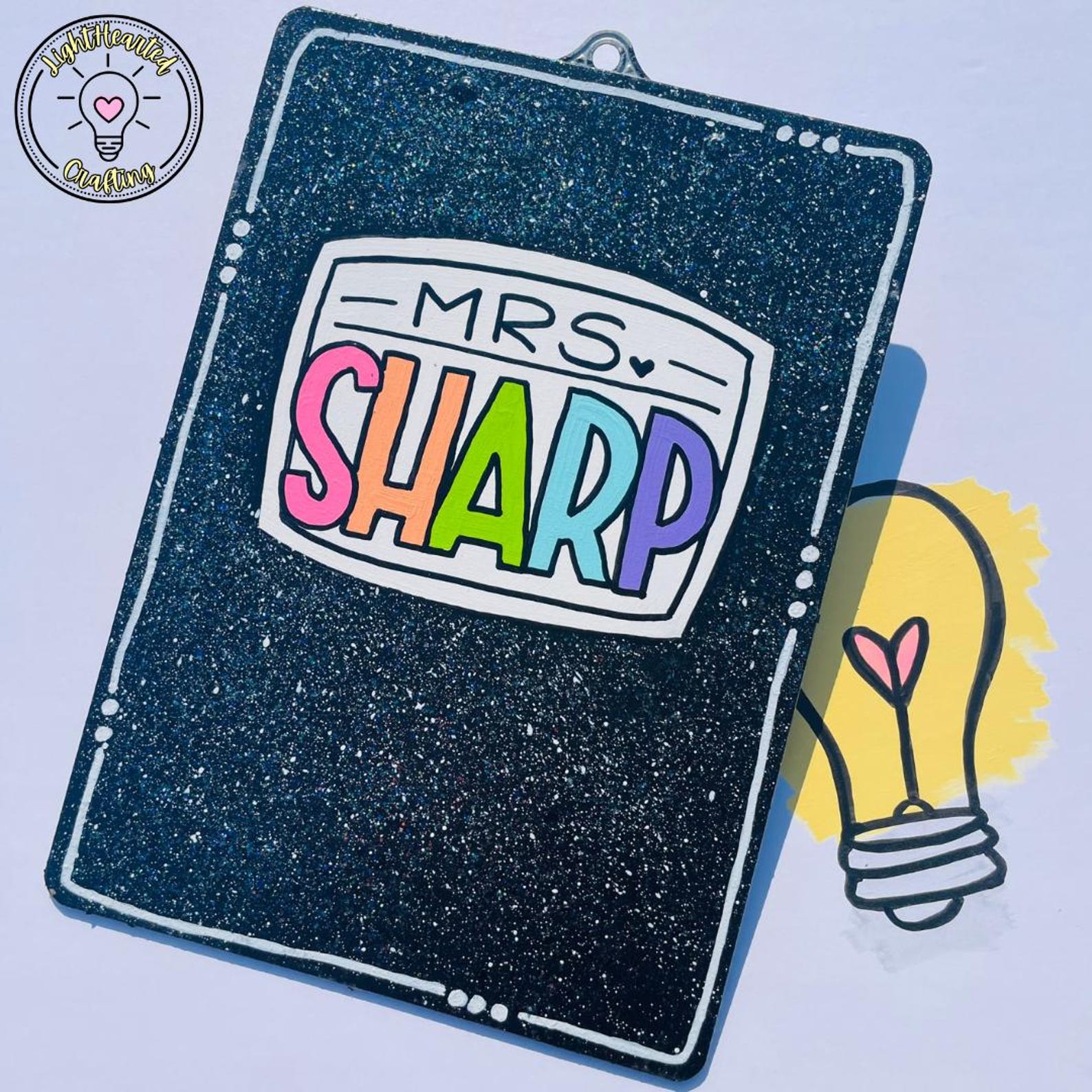 Glitter Composition Notebook Teacher Clipboard, Teacher Clipboard ...
