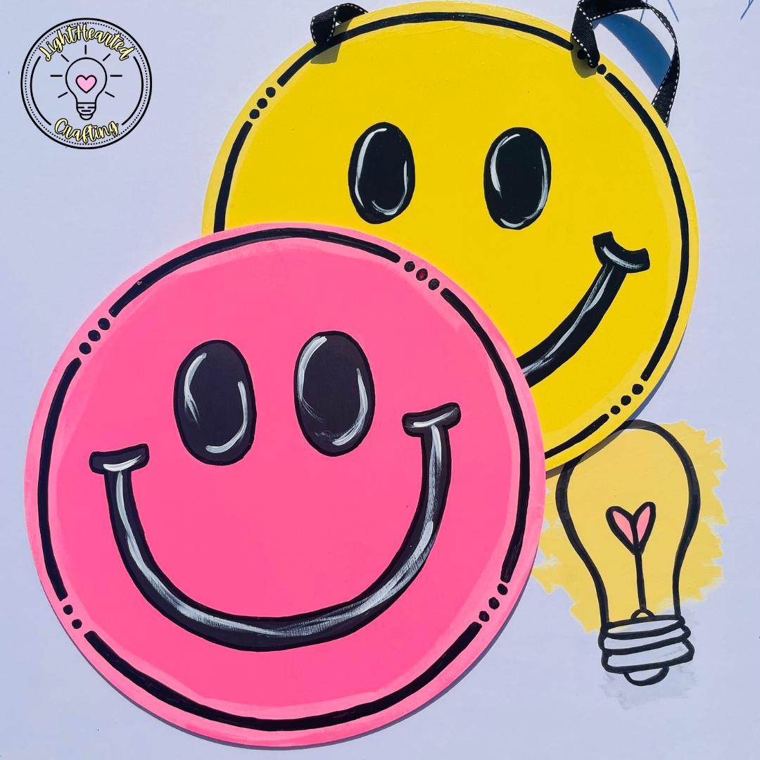 Smiley Face Door Hanger, Classroom Door Hanger, Kids Bedroom Door ...