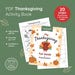 Thanksgiving Activity Book for Preschoolers | Printable Kids Coloring ...
