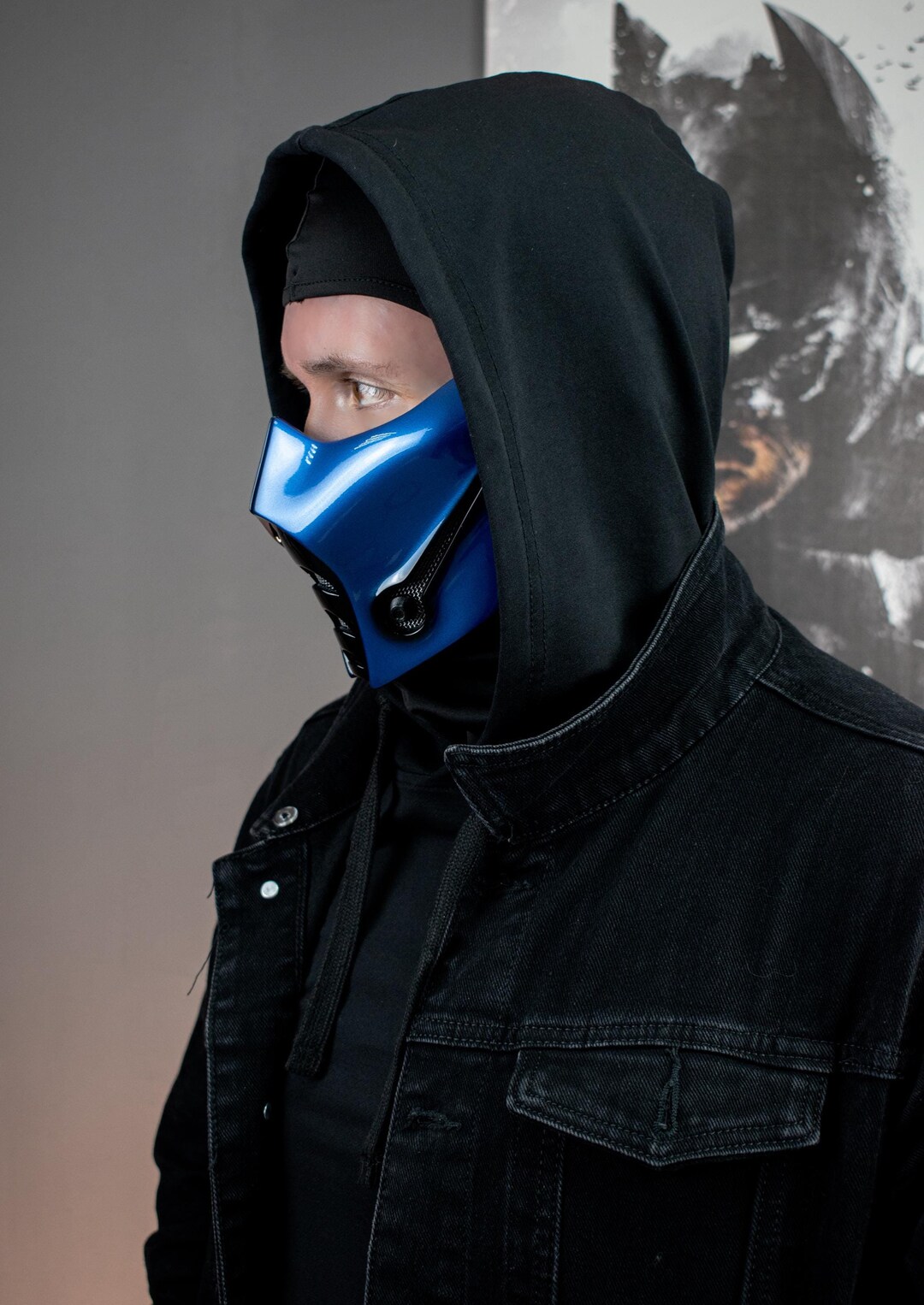 MK Sub Zero Ninja Face Mask for Cosplay - Etsy