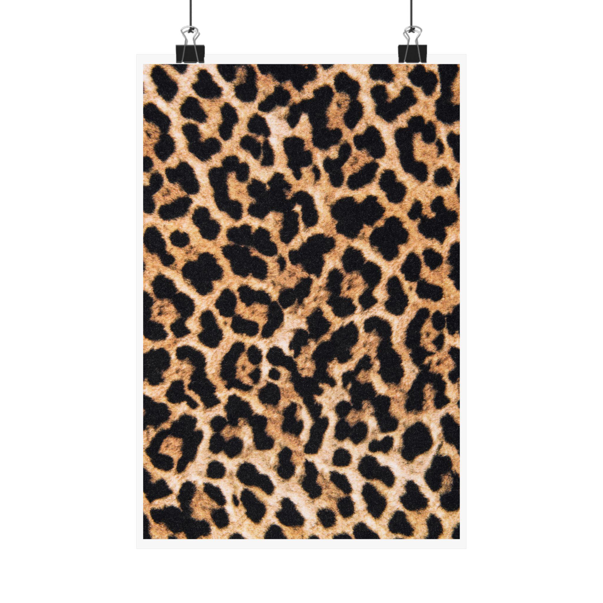 Leopard Print Vertical Poster, Animal Print Wall Art, Matte Jungle ...