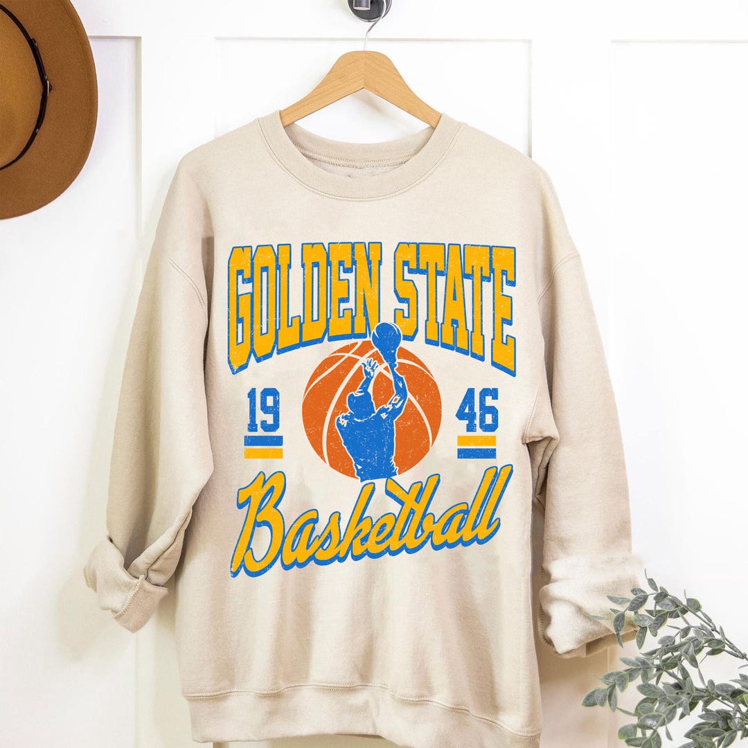 Golden State Basketball Graphic Shirts, Retro 90s Basketball Sweatshirt ...