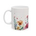 Floral Watercolor Mug Artistic Flower Mug Design Unique Colorful ...