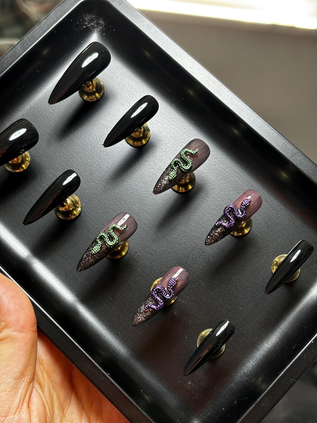 Stiletto Snake Press-on Set - Etsy