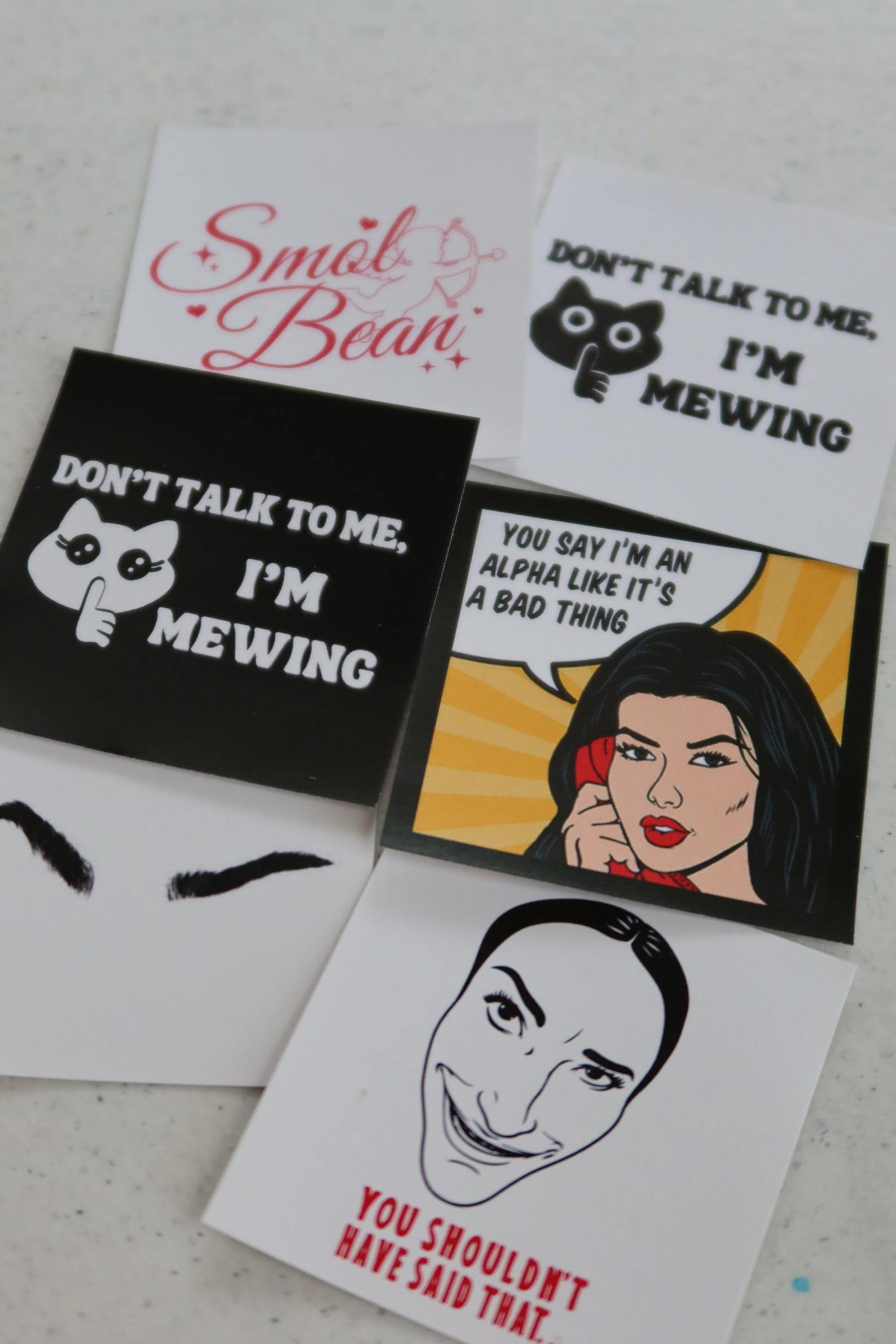 Always Mewing Sticker Pack- 6 Stickers - Etsy