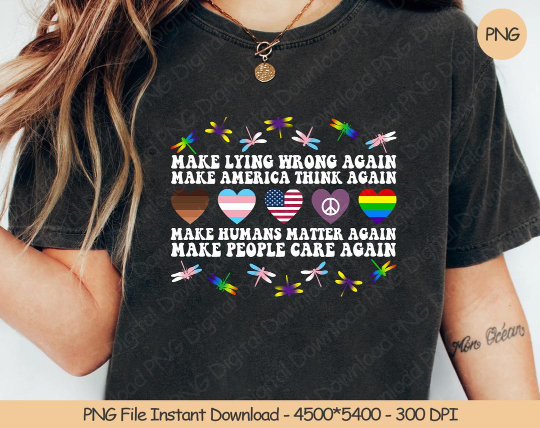 Make Lying Wrong Again Make America Think Again PNG File Instant Download Digital Design ...