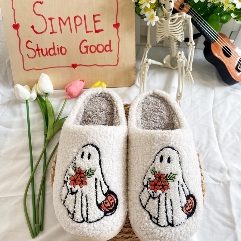 Embroidered Slippers - Etsy