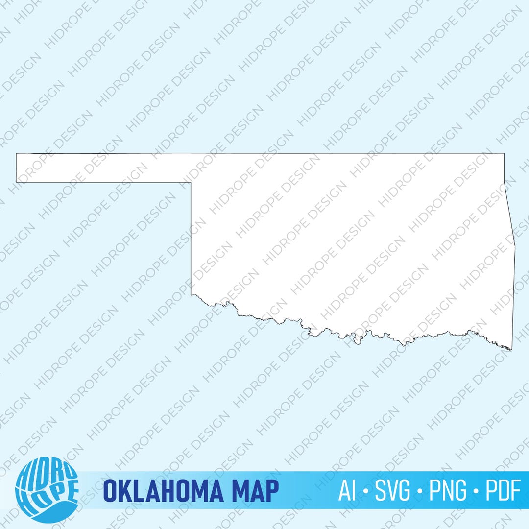 Oklahoma State Map High Quality Detailed Outline Vector Simple | Ai Svg ...