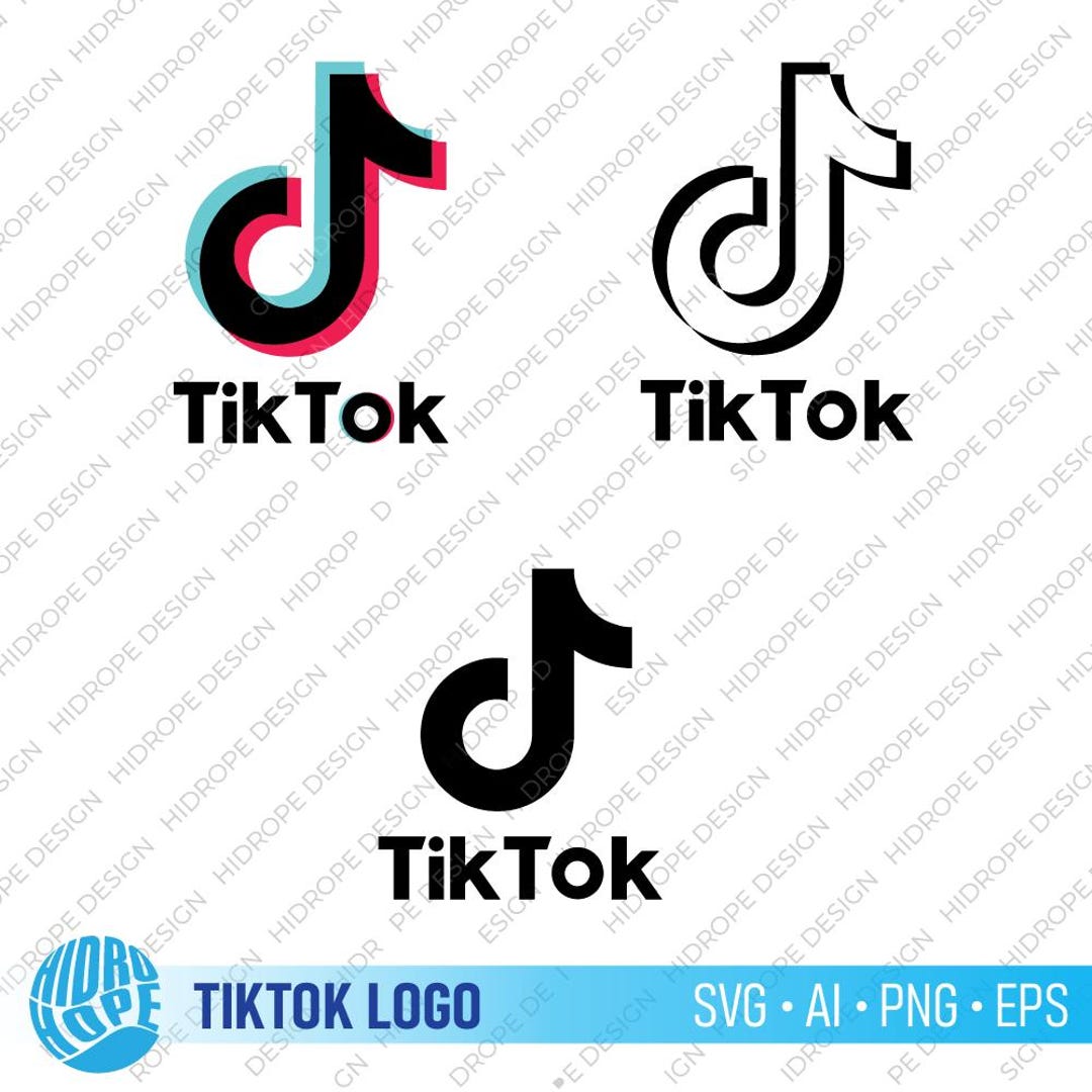 Buy Tiktok Logo Tiktok Logo Vector Tiktok Logo Transparent Black and ...