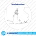 Alabama State Vector Simple Detailed Map | Svg Pdf Png - Etsy