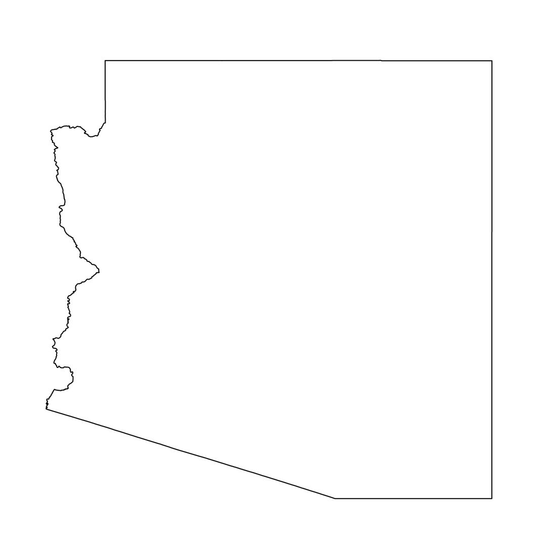 Arizona State Map Detailed Outline Vector Simple Svg Png Pdf - Etsy