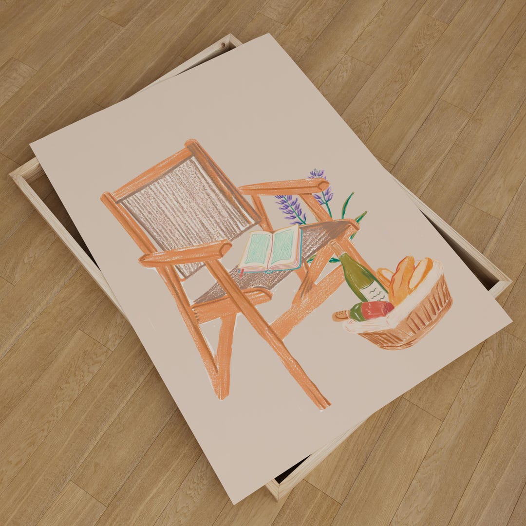 Recharge Art Print Self Care Illustration Wall Print French Art Print ...