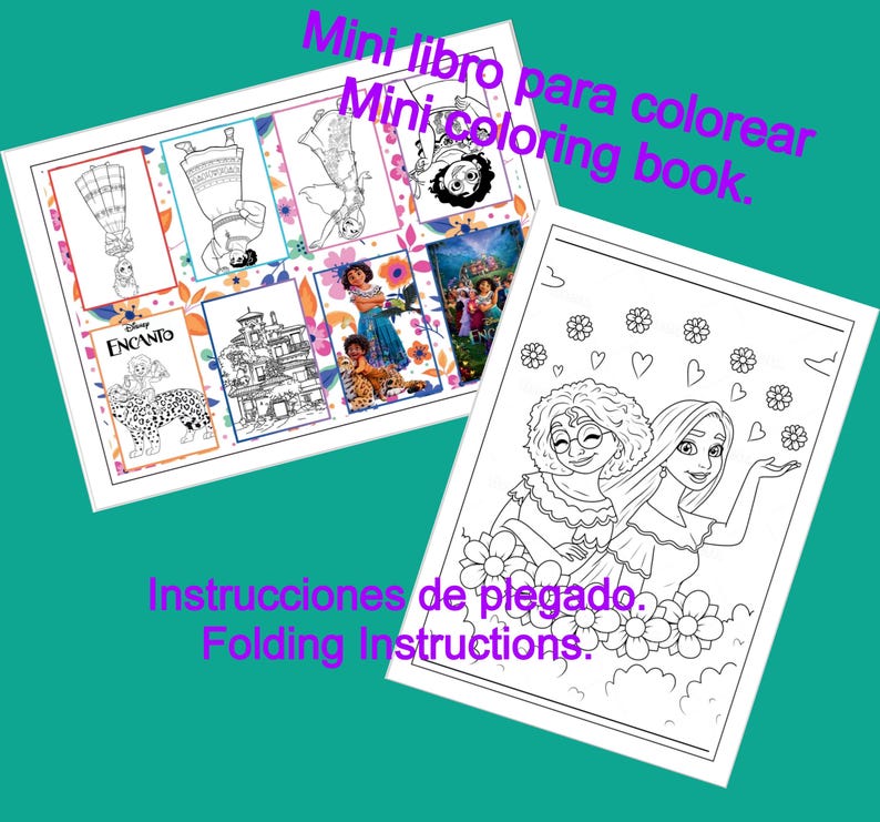 Printable Mini Coloring Book.party Favors. Details for Children ...