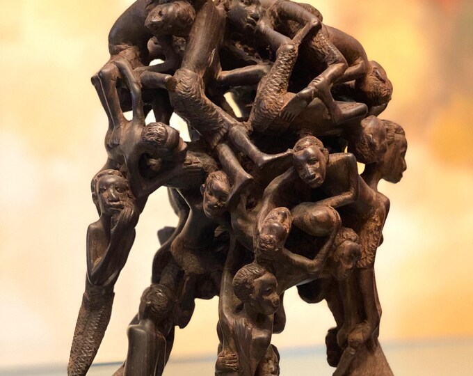 Ujamaa Elephant Tree of Life Sculpture From Tanzania by J. Wame - Etsy