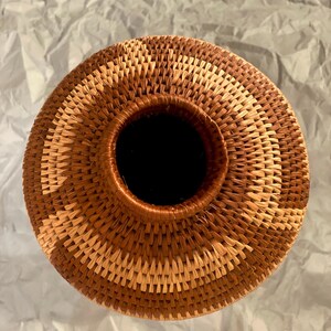 Vintage Round Reed Basket From Botswana - Etsy