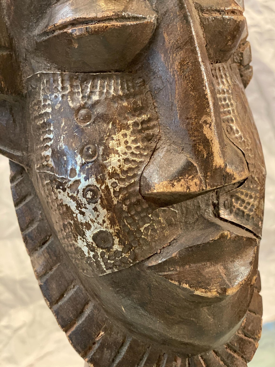 Large Masai Warrior Head With Tin Accents From Tanzania - Etsy