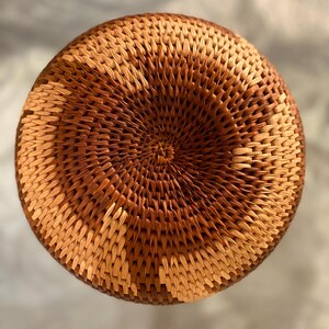 Vintage Round Reed Basket From Botswana - Etsy