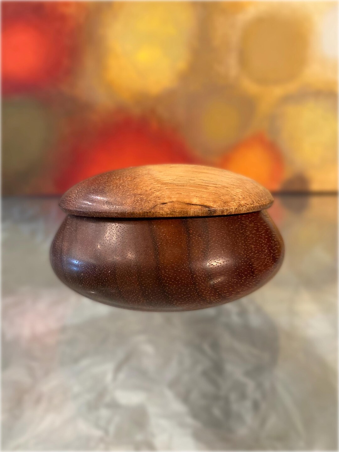 Larry De Luz Signed Koa Wood Bowl With Lid - Etsy