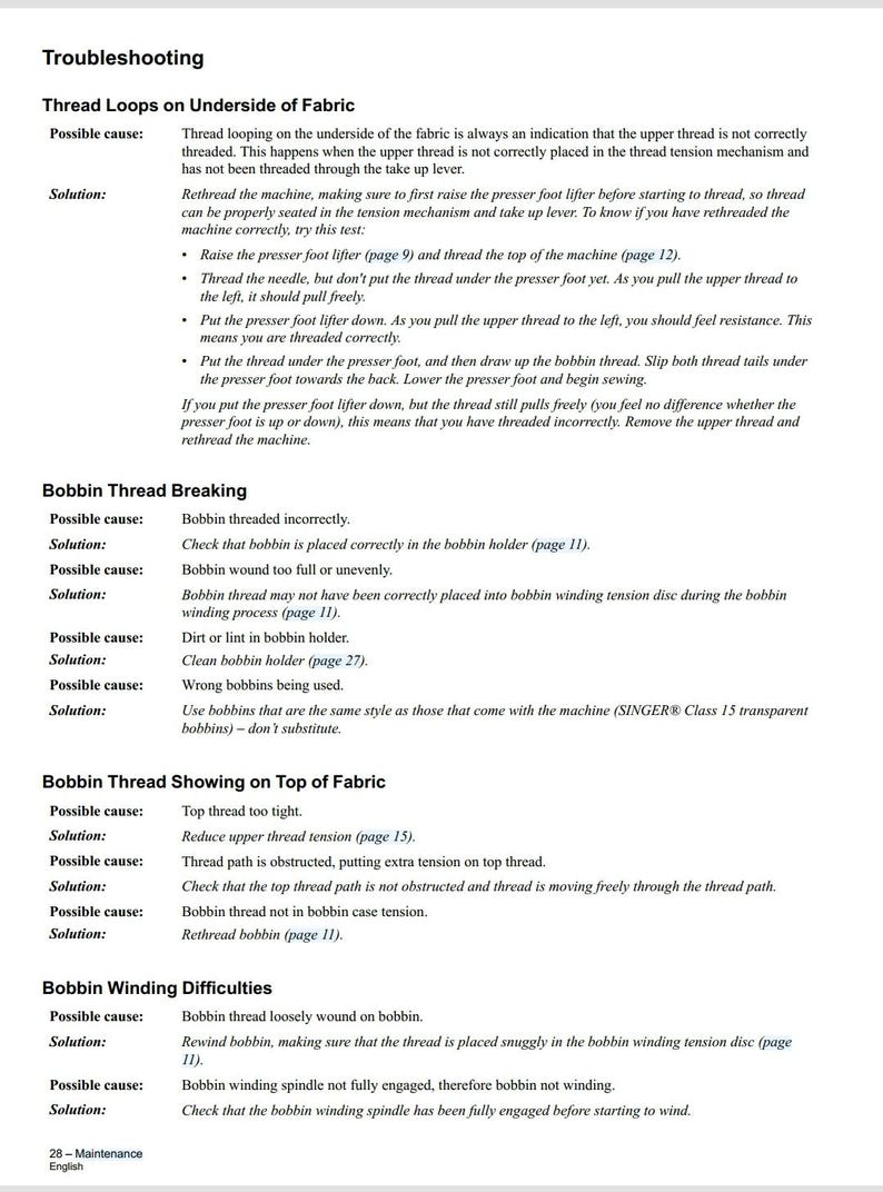 Singer HD6600C & HD6605C Instruction Manual | Heavy Duty Computerized ...