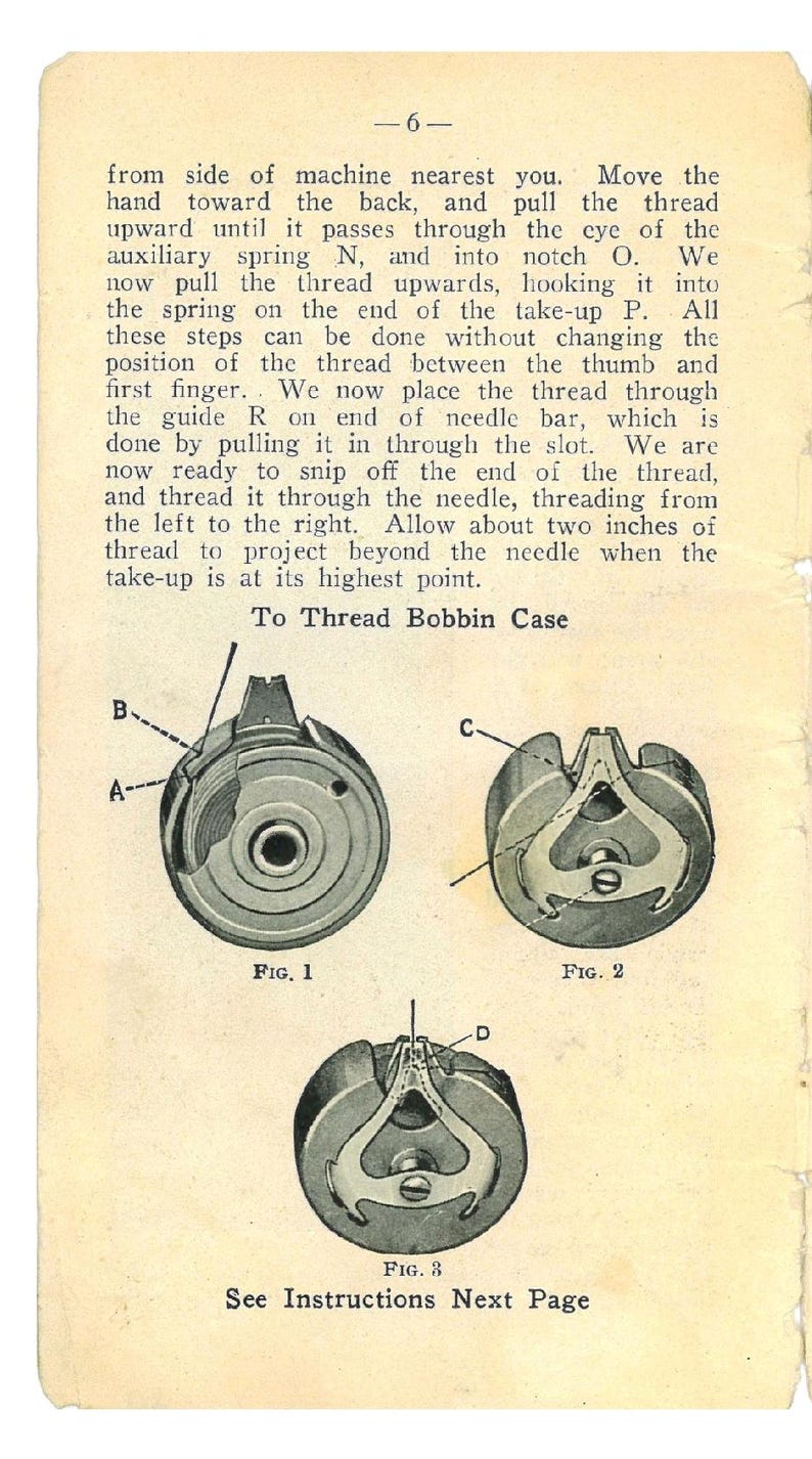 Five Stitch Attachment Directions | White Rotary Sewing Machine | Book ...