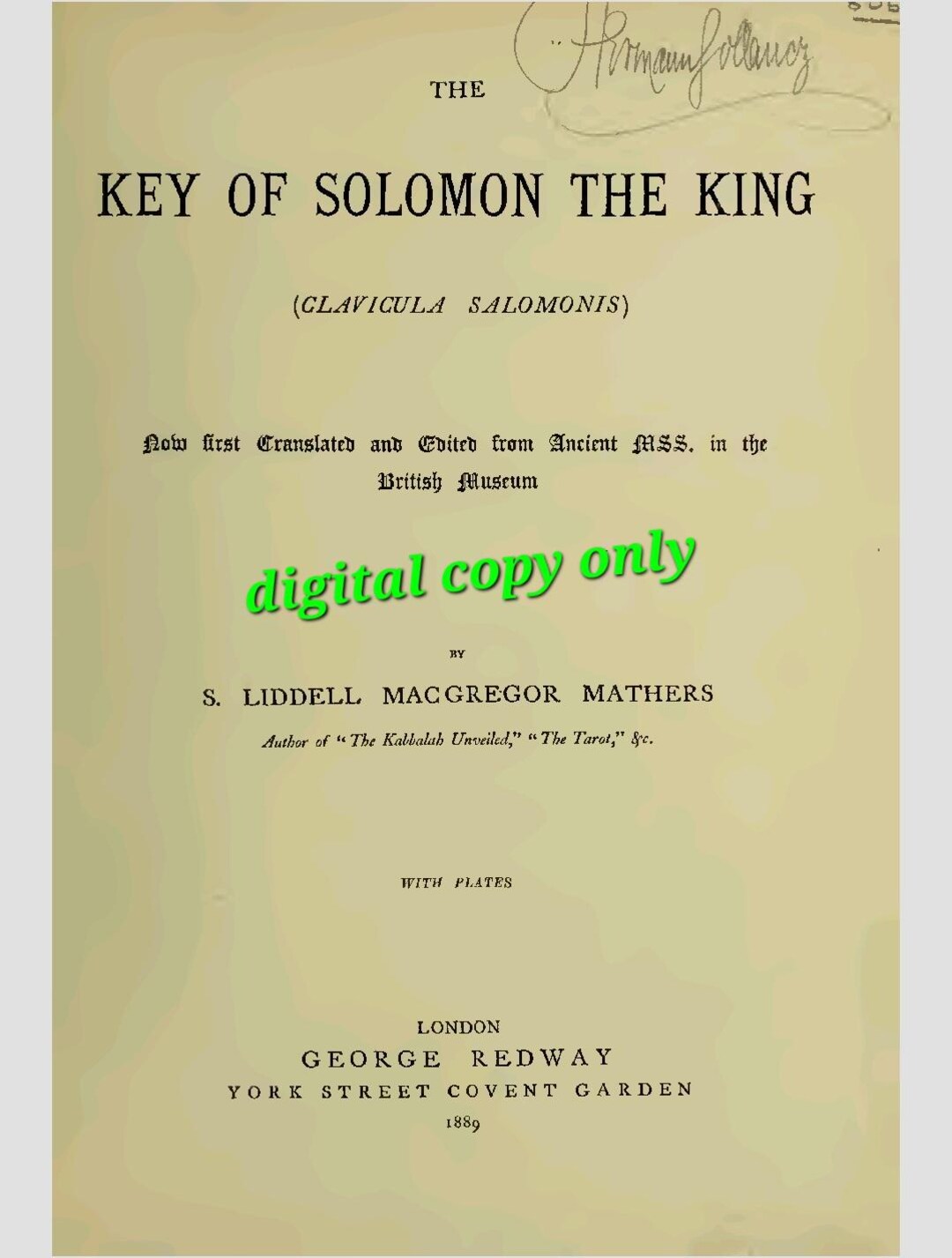 The Key of Solomon the King | Clavicula Salomonis 1889 | Classic Occult ...