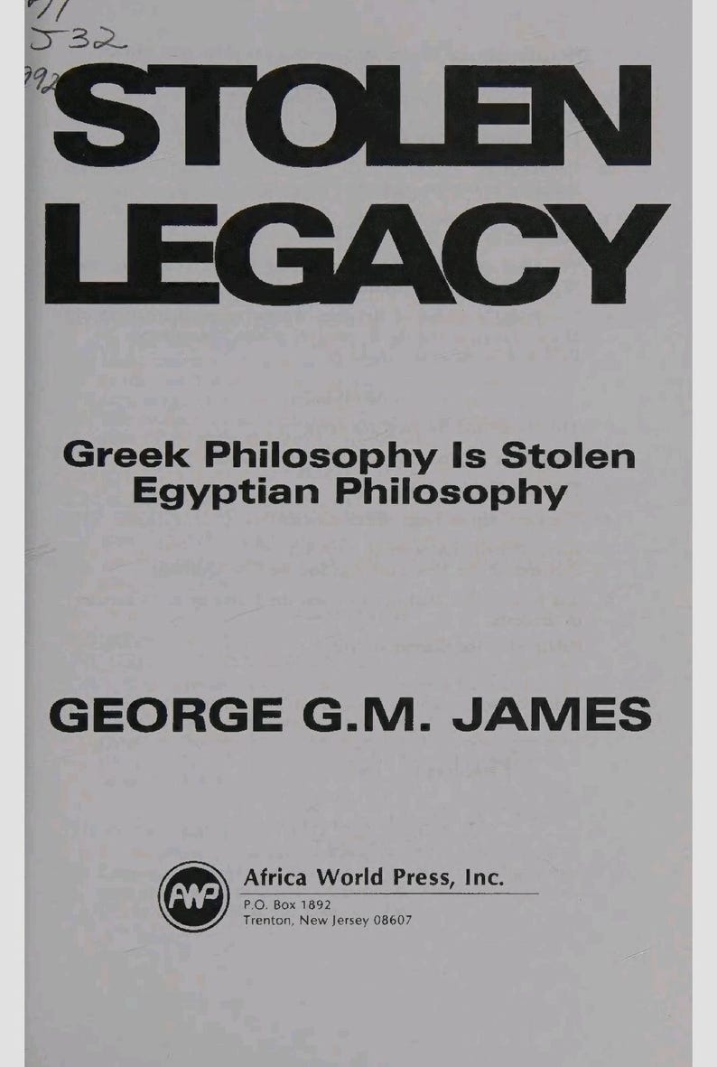 Stolen Legacy: Egyptian Wisdom Vs Greek Philosophy (PDF Format) - Etsy