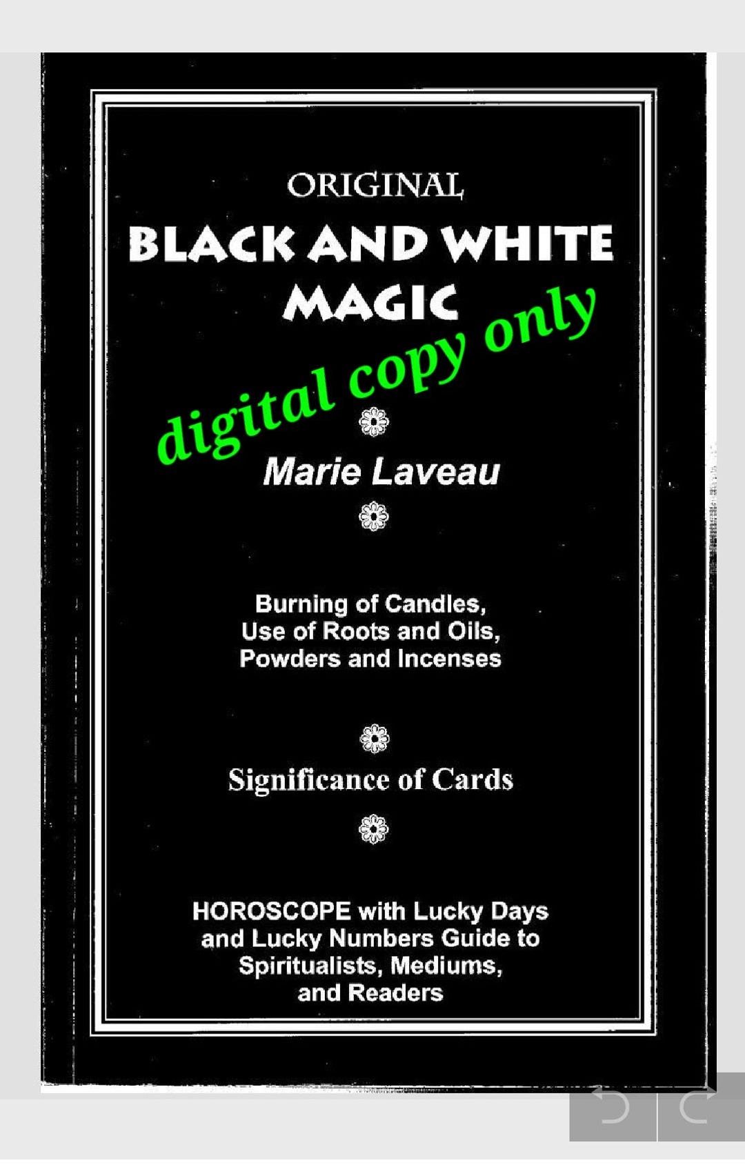 Original Black and White Magic | by Marie Laveau | Hoodoo and Voodoo ...