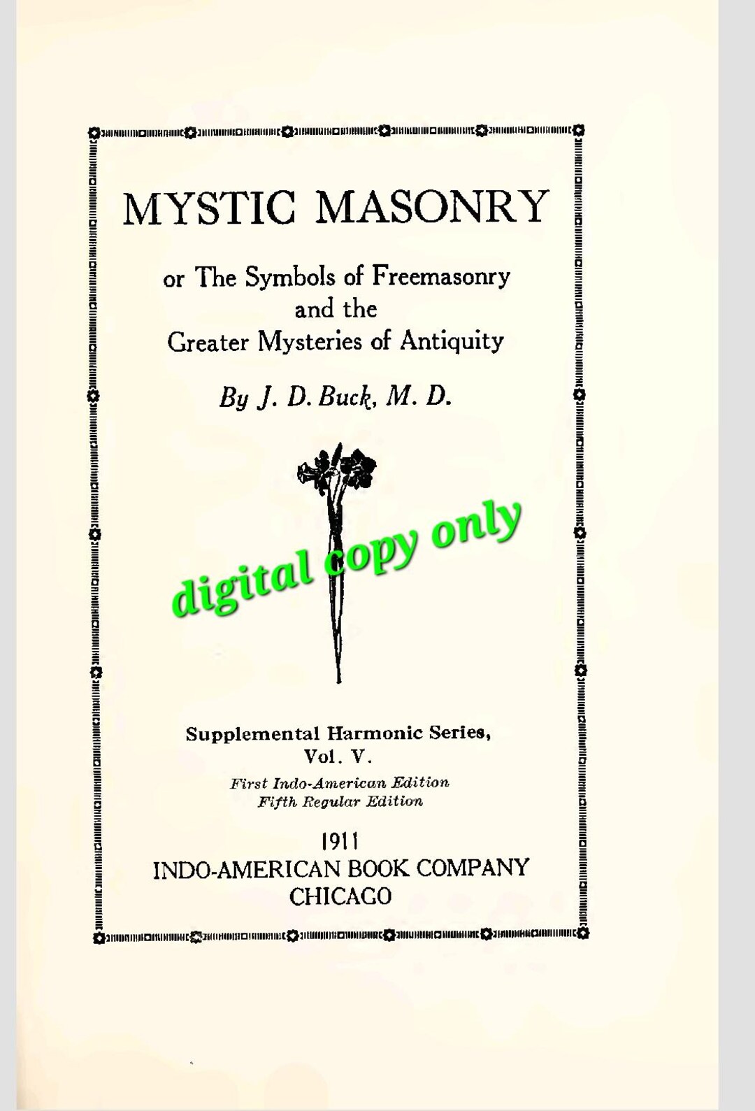 Mystic Masonry by Jirah Dewey Buck: Esoteric Freemasonry Symbols (PDF ...