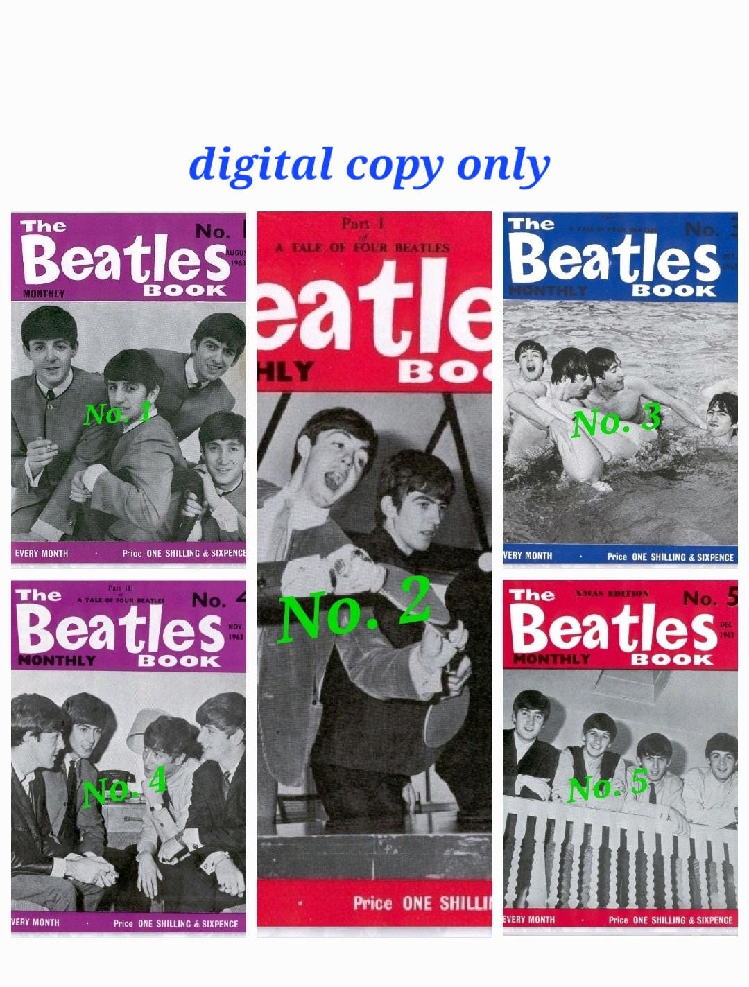 The Beatles Monthly Book | Issues No. 1-5 | 1963 Original Beatles ...
