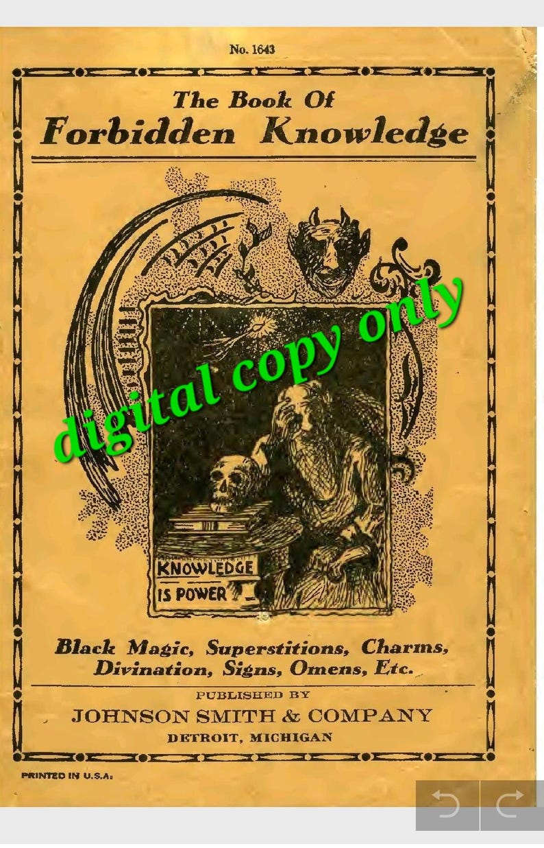 The Book of Forbidden Knowledge : Occult Magic, Spells, Divination (PDF ...