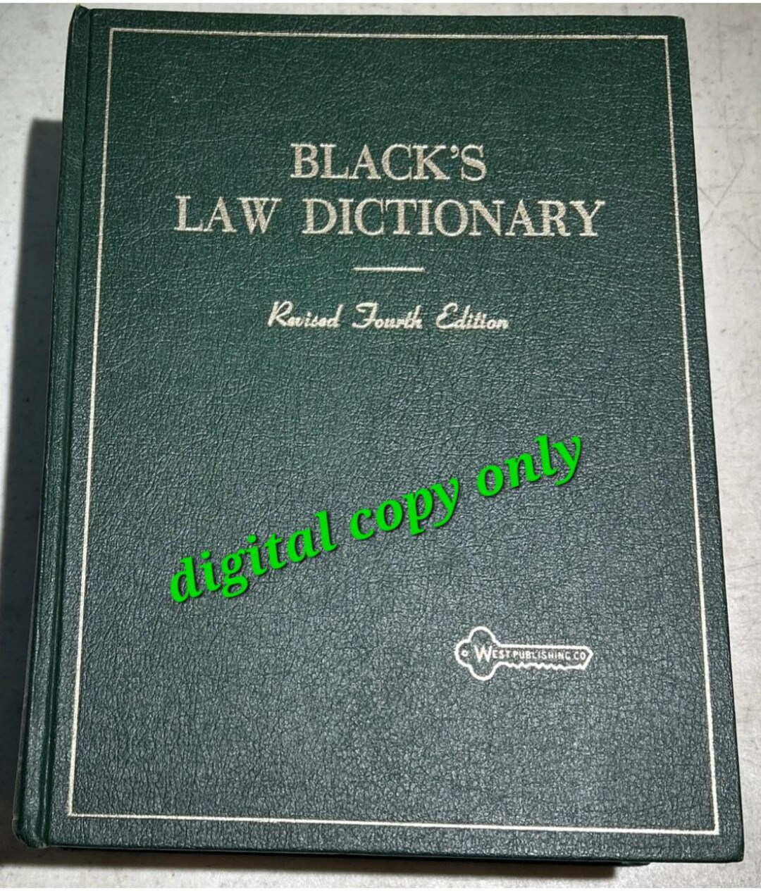 Black's Law Dictionary, Revised 4th Edition | 1968 Legal Reference Book ...