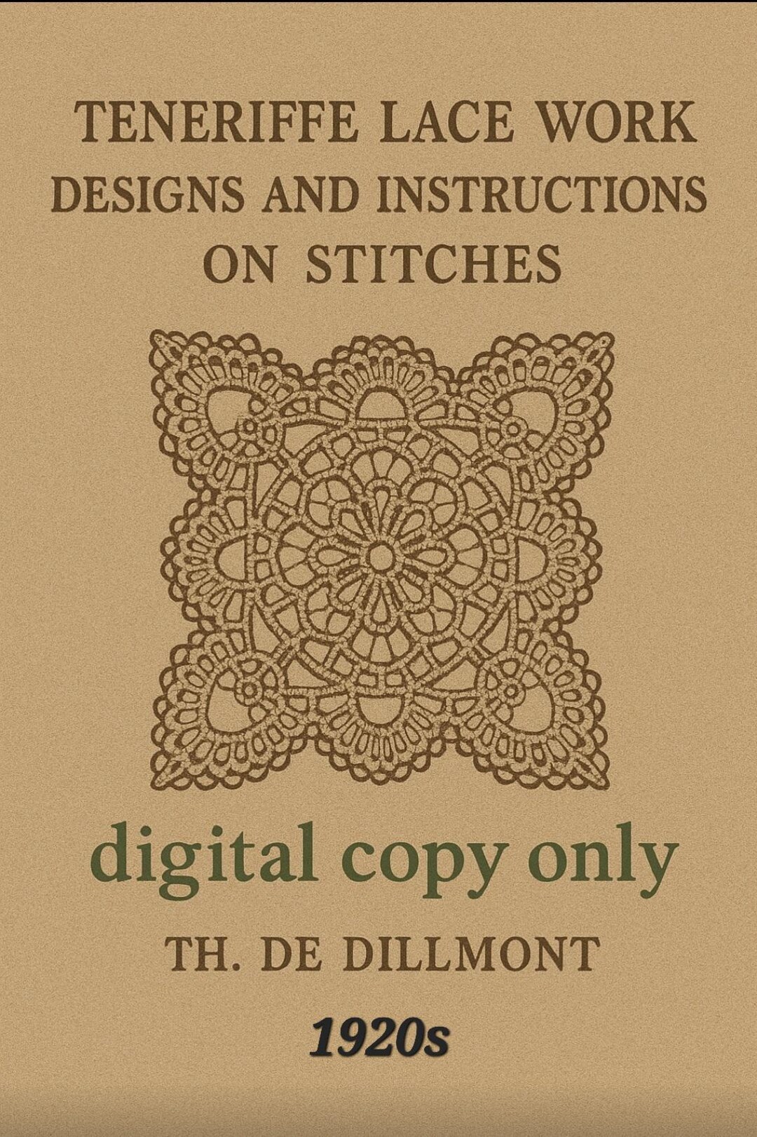 Vintage Teneriffe Lace Making Book | 1920s Designs & Stitch Guide (PDF ...