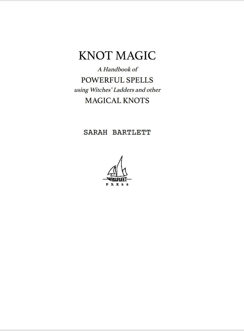 Knot Magic Spell Book: Witches' Ladders & Binding (digital Download) - Etsy