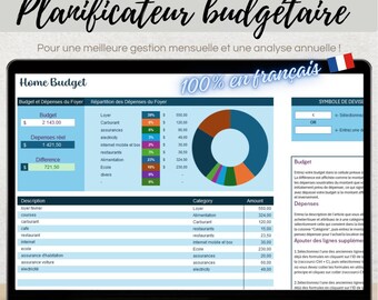Excel Monthly Budget in French | Excel Table to Manage Your Personal or ...