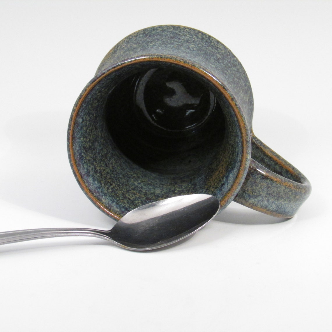 Small Coffee Mug Hand Crafted Mug Speckled Blue Mug - Etsy