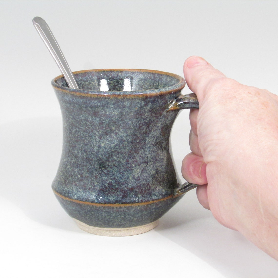 Small Coffee Mug Hand Crafted Mug Speckled Blue Mug - Etsy