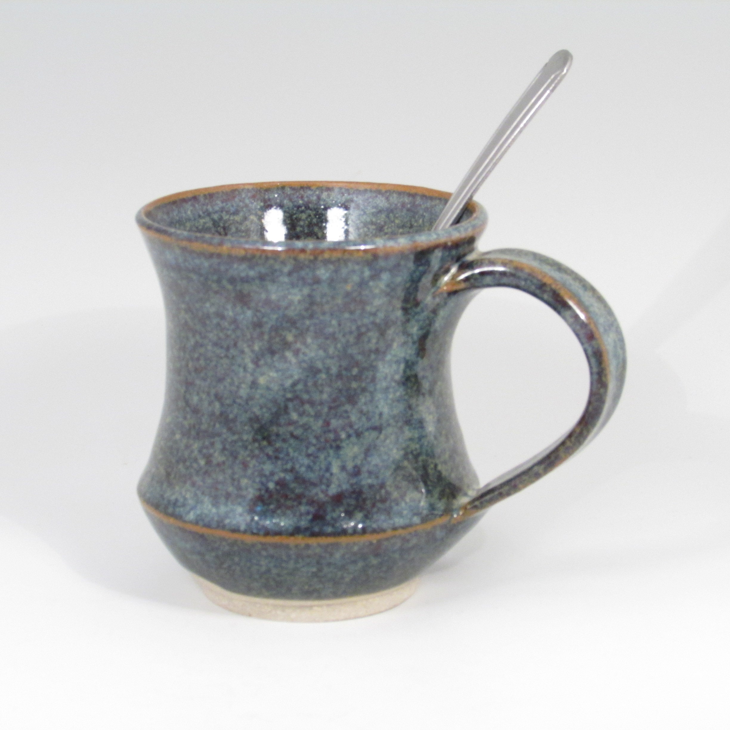 Small Coffee Mug Hand Crafted Mug Speckled Blue Mug - Etsy