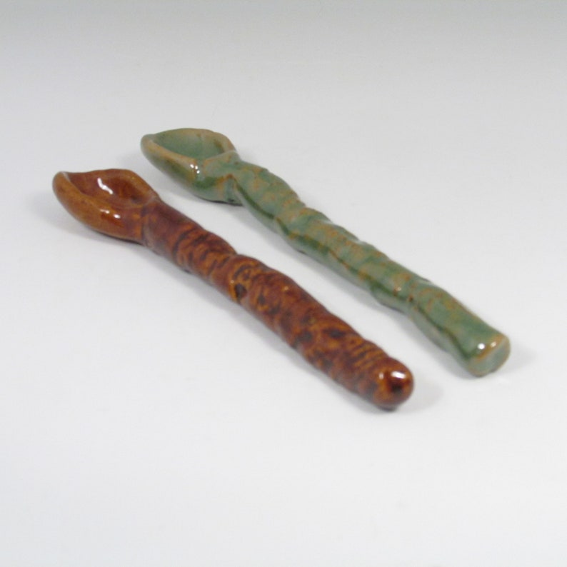 Handmade Ceramic Spoon, Stoneware Spoon, Condiment Spoon, Spice Spoon ...