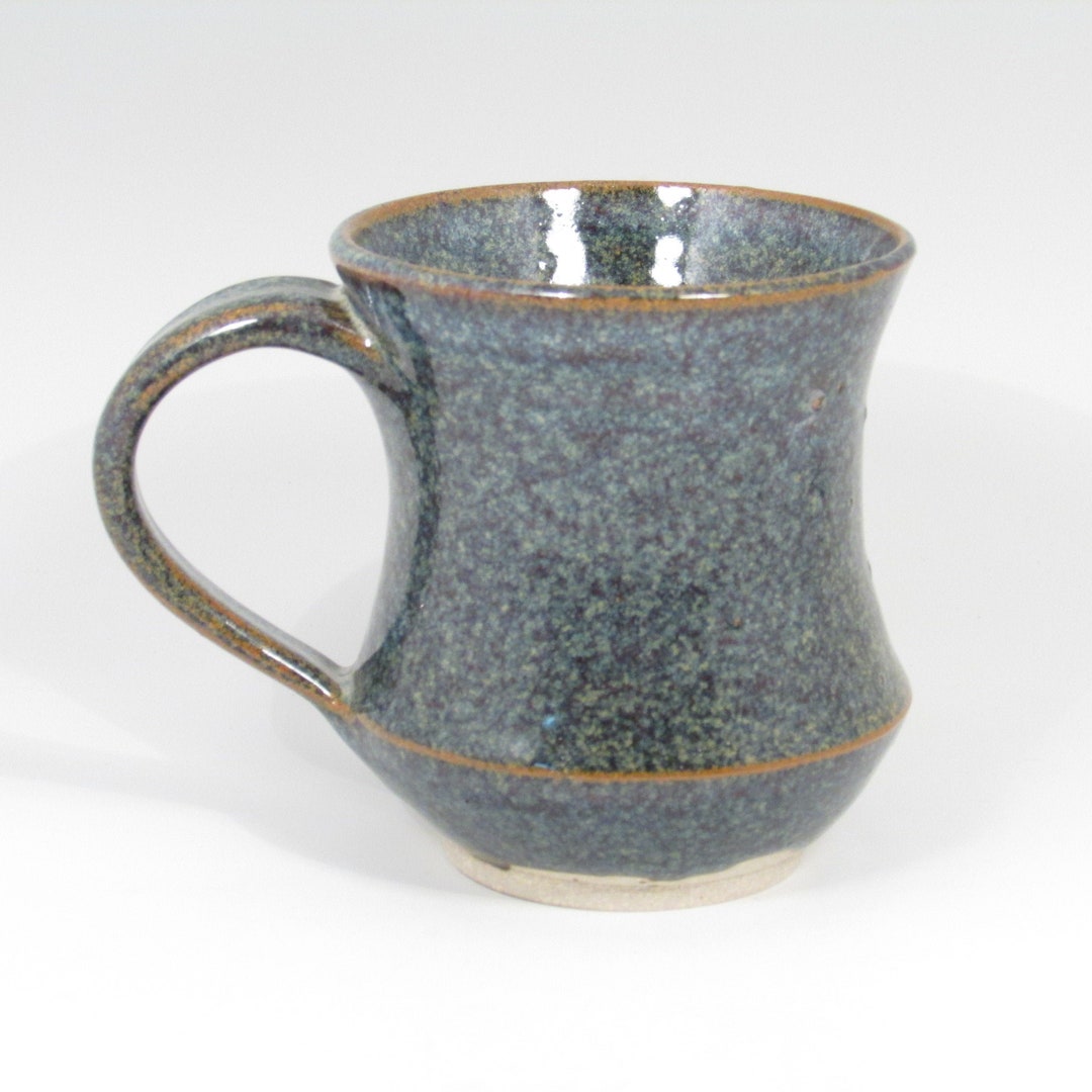 Small Coffee Mug, Hand Crafted Mug, Speckled Blue Mug, Handmade Ceramic ...