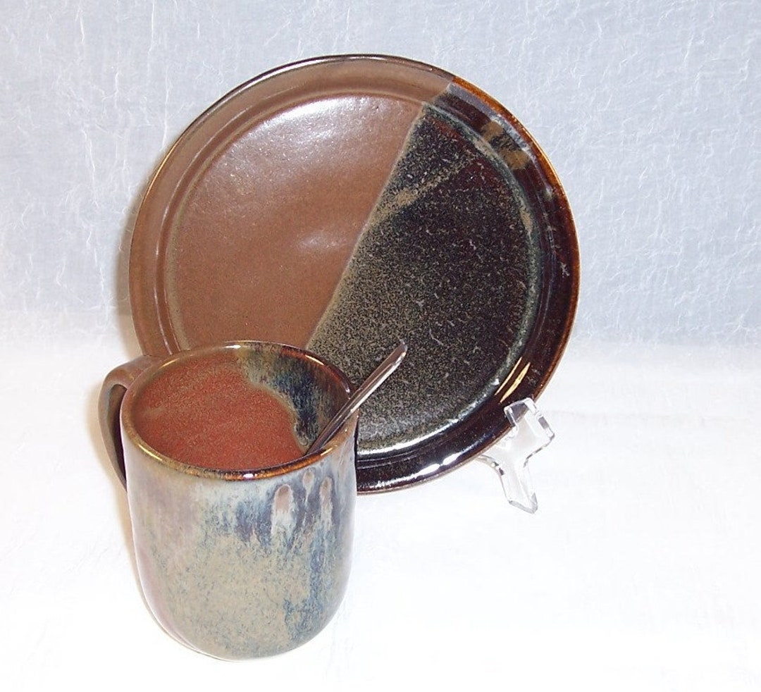Ceramic Mug, Plate Mug Set, Ceramic Lunch Set, Breakfast Set, Wheel ...