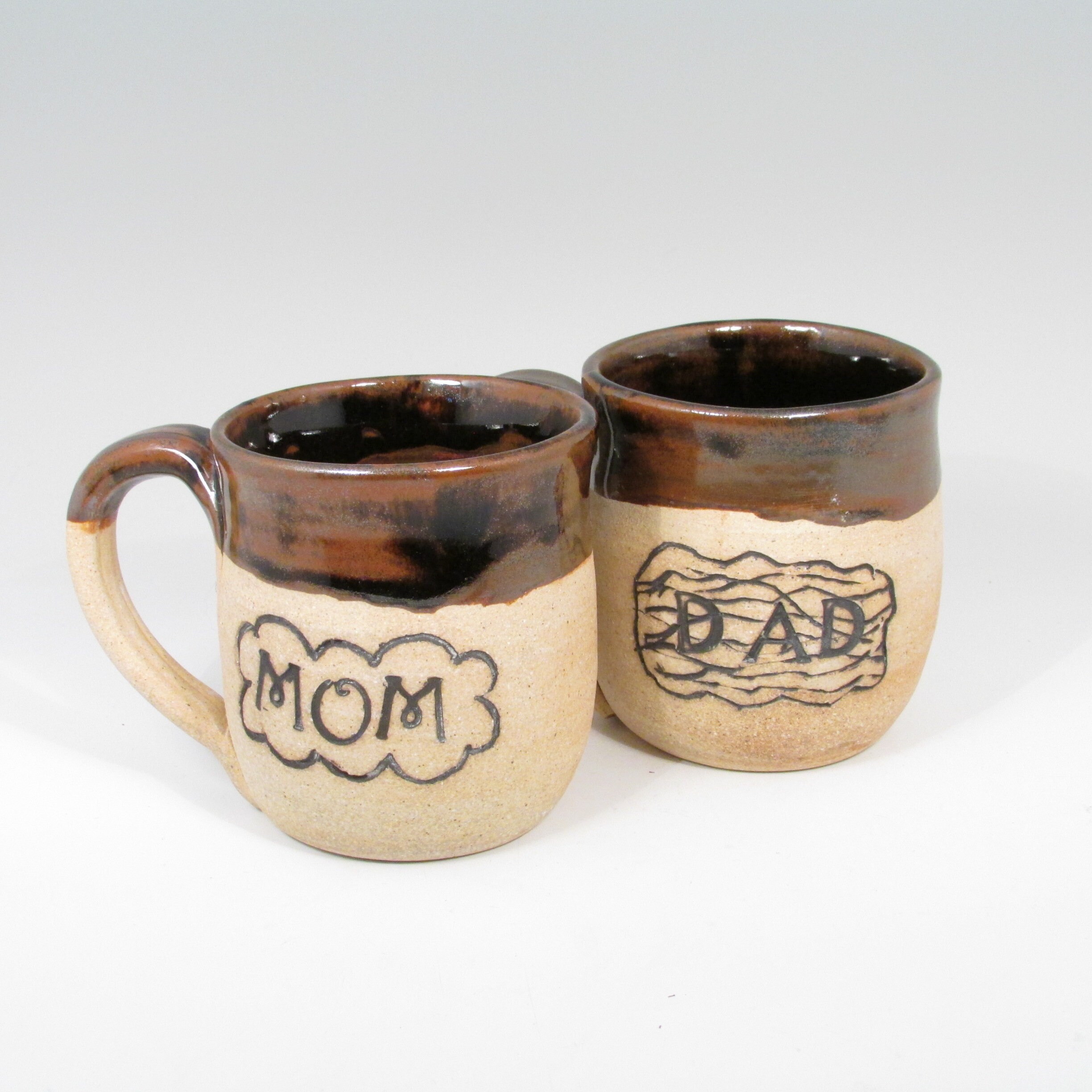 Ceramic Mug Set, Anniversary Set, Hand Crafted Mug Set, Wheel Thrown ...