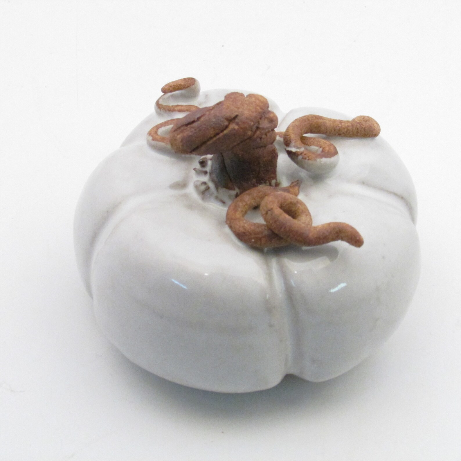 White Ceramic Pumpkin, Autumn Harvest, Fall Decoration, Handmade ...